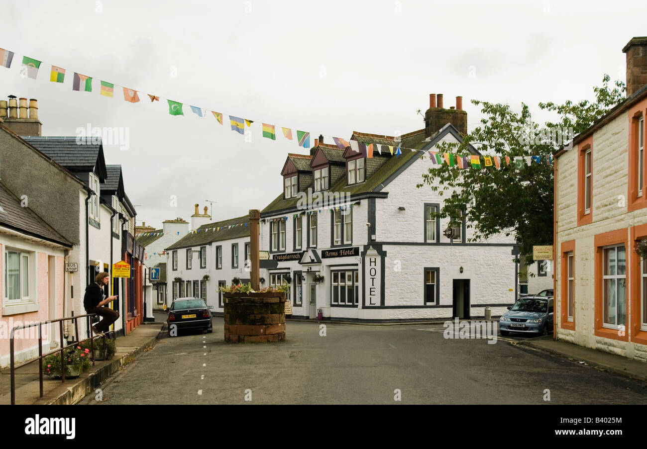 A general view of the market place in the village of Moniaive in ...