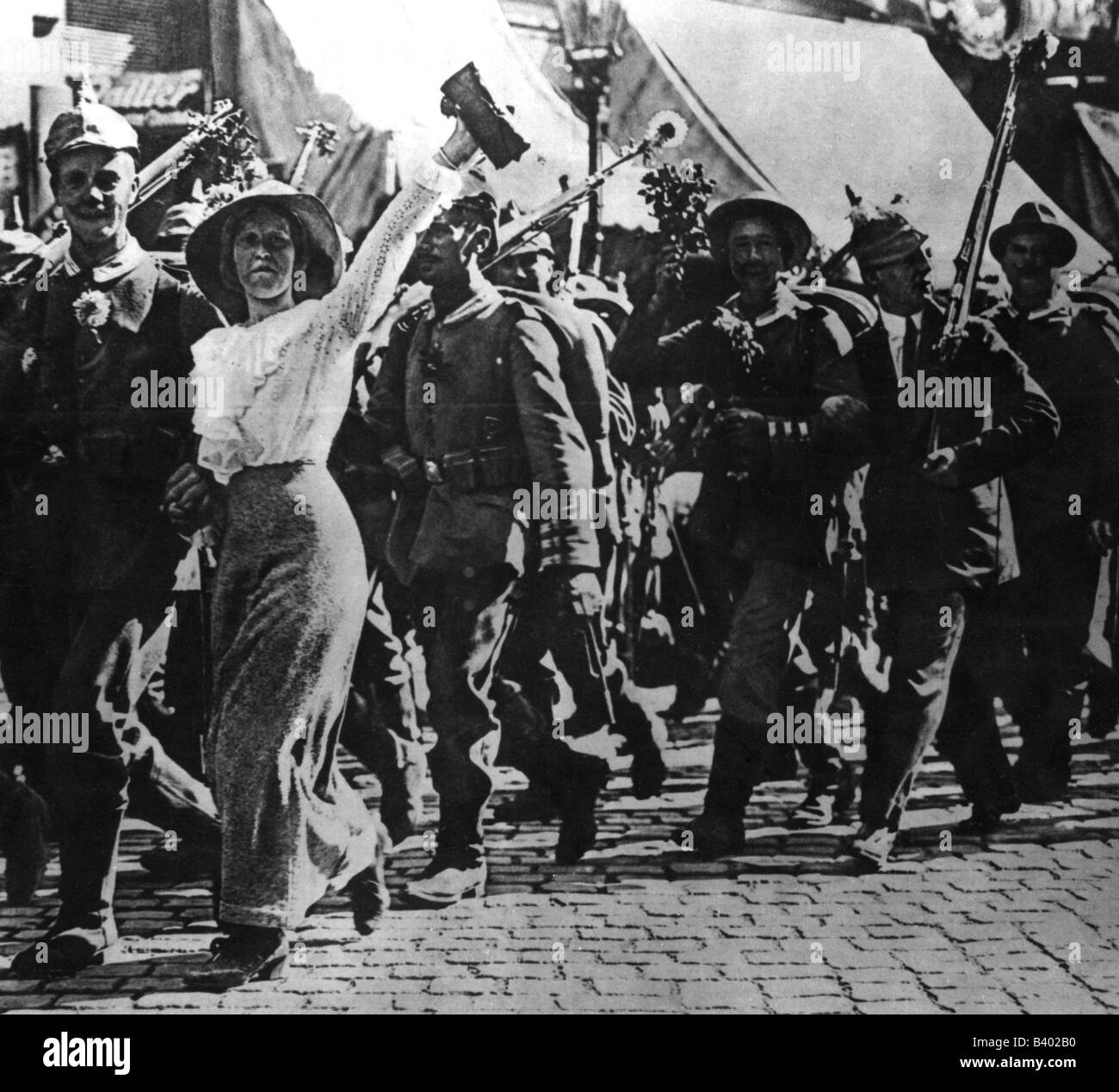 events, First World War / WWI, outbreak of the war, Germany ...