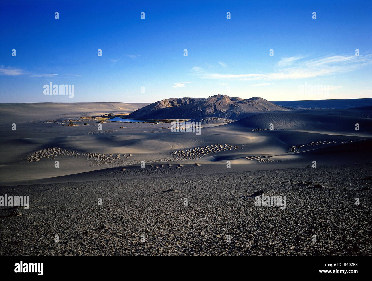geography / travel, Libya, Fessan, volcano, crater Wau en Namus, with ...