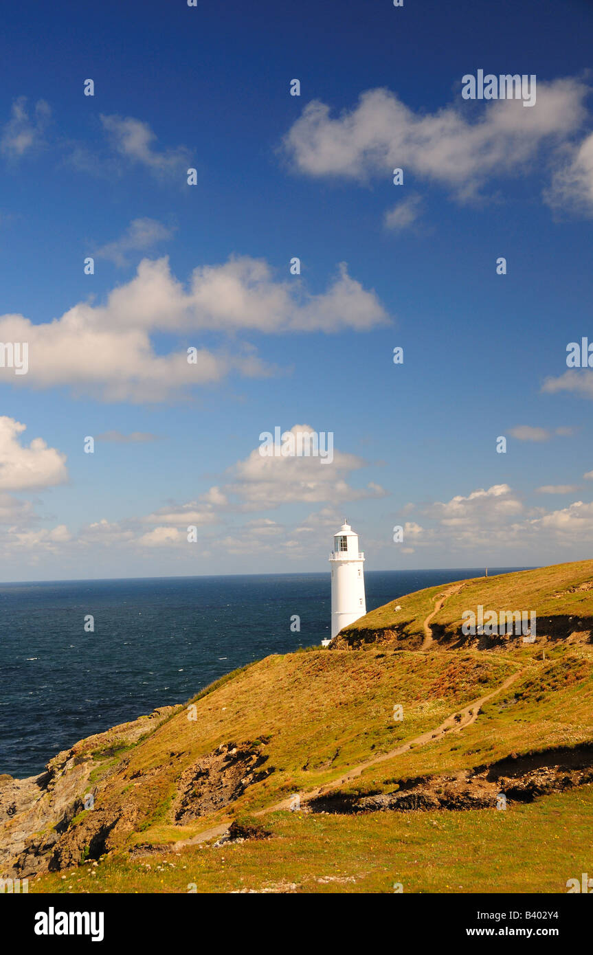Lighthouse, Trevose Cornwall Stock Photo - Alamy