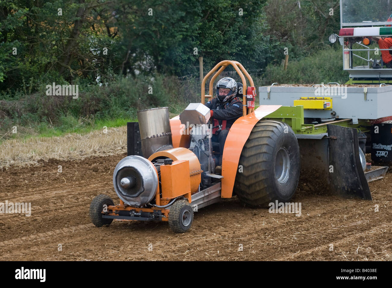 Tractor pulling event at a country fair in the uk Stock Photo - Alamy