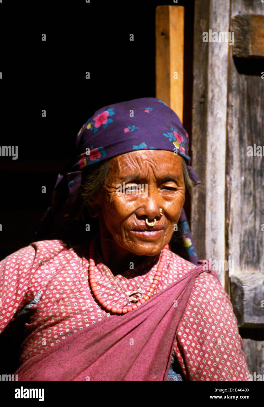 Old nepalese woman nose ring hi-res stock photography and images - Alamy