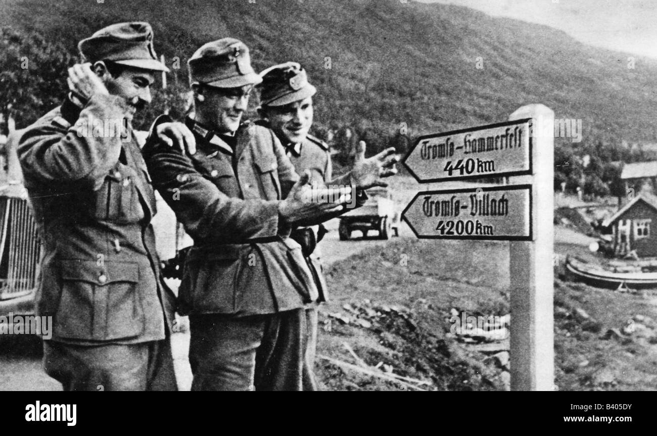events, Second World War / WWII, Norway, German mountain infantrymen at ... events, Second World War / WWII, Norway, German mountain infantrymen at ...