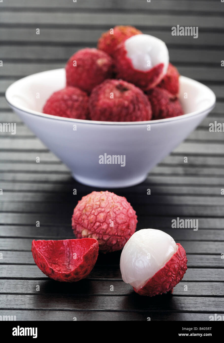 Lychee in a bowl Stock Photo - Alamy
