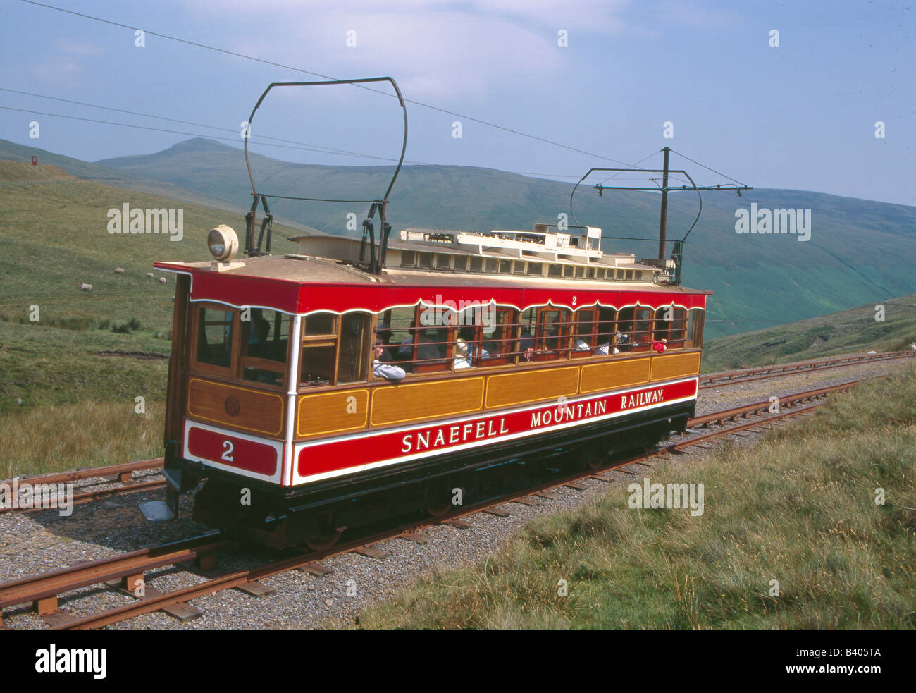 Snaefell mountain railway on the isle of man Stock Photo - Alamy