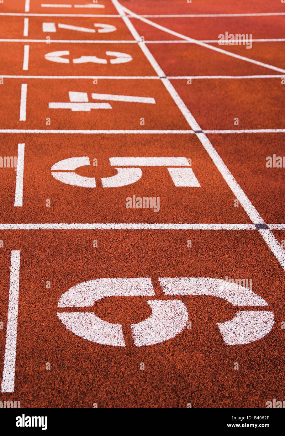 Numbers on running track Stock Photo - Alamy