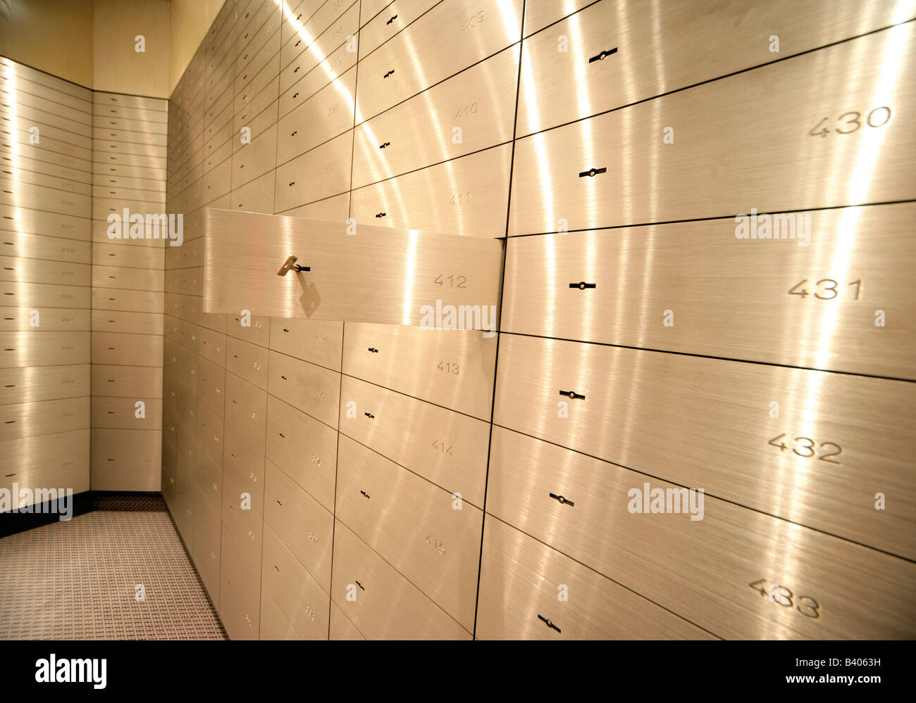 Open safe deposit box Stock Photo - Alamy