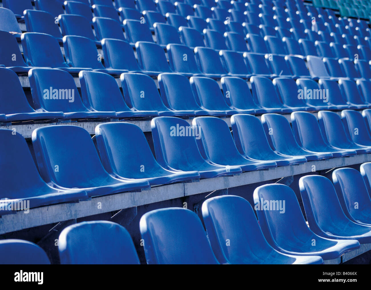 Rows of blue seats Stock Photo - Alamy