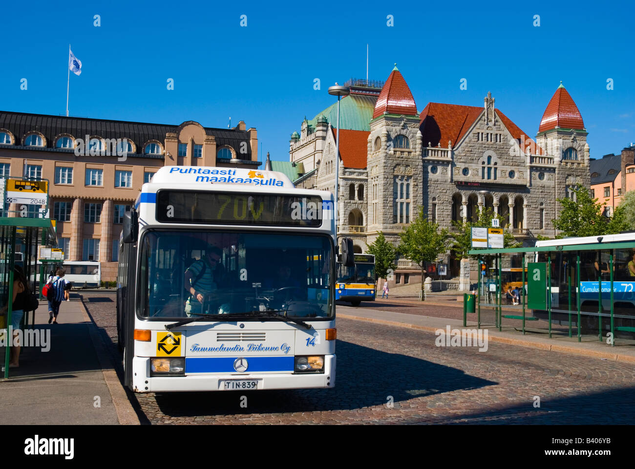 Rautatientori bus station in central Helsinki Finland Europe Stock ...