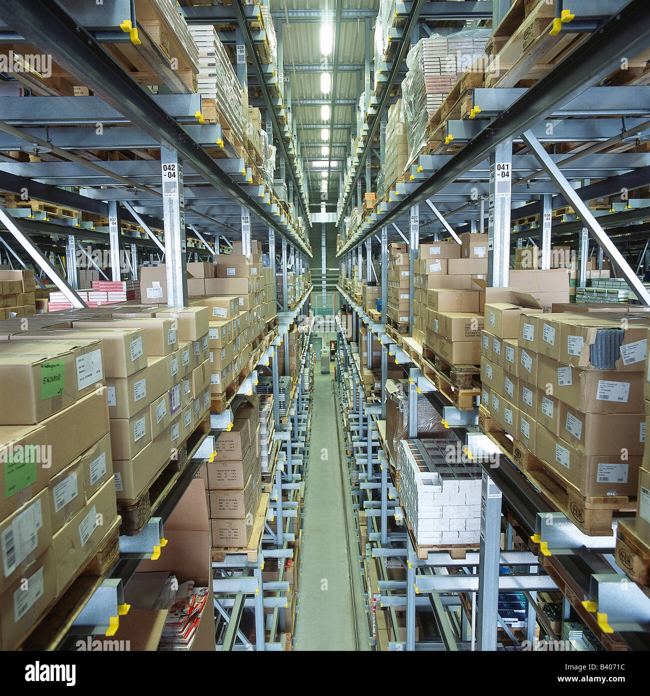 View inside a warehouse Stock Photo - Alamy
