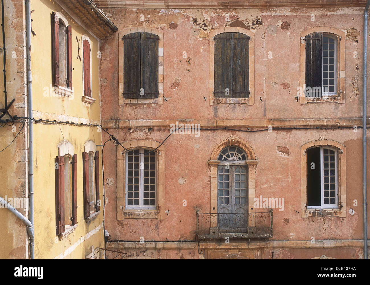 Weathered house facade Stock Photo - Alamy