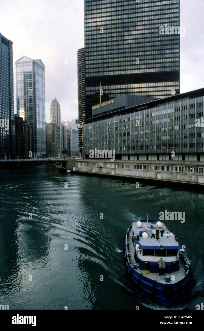 geography / travel, USA, Illinois, Chicago, downtown at the Chicago ...