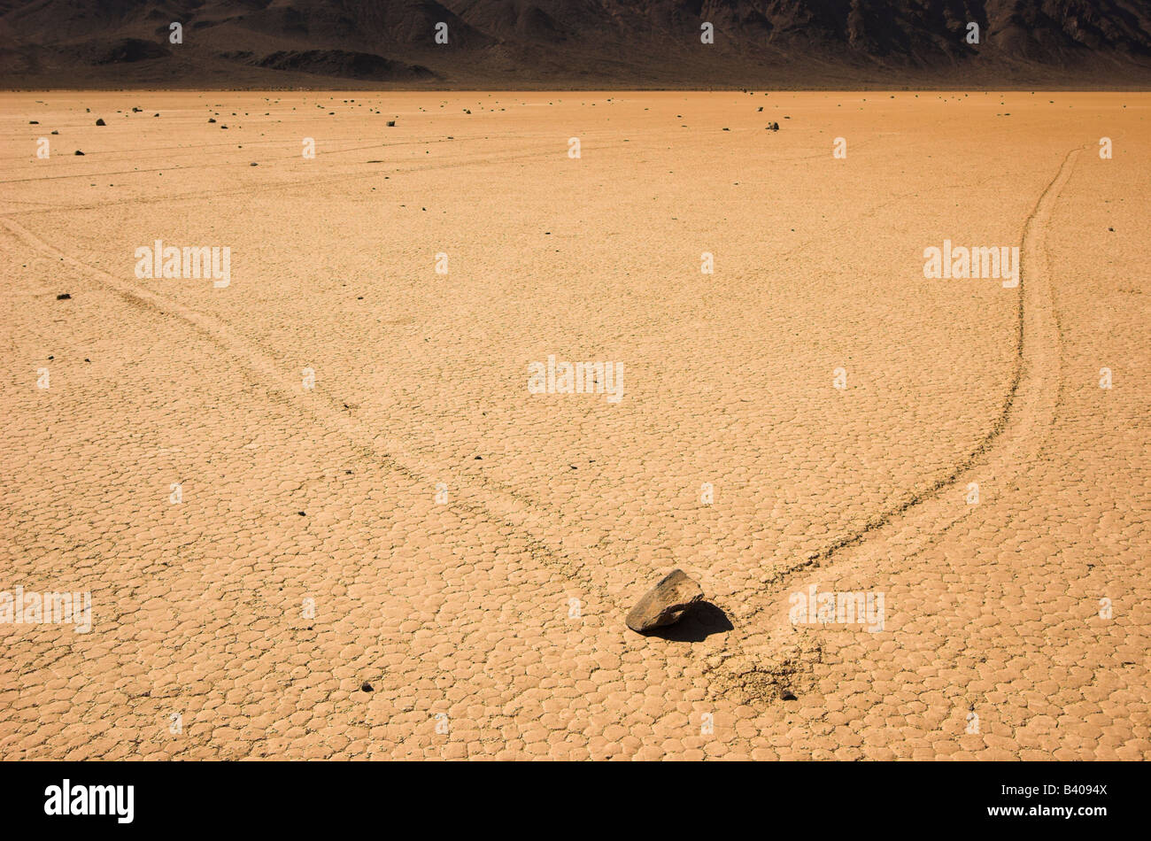 Moving rocks, Racetrack Playa, Death Valley National Park, California ...