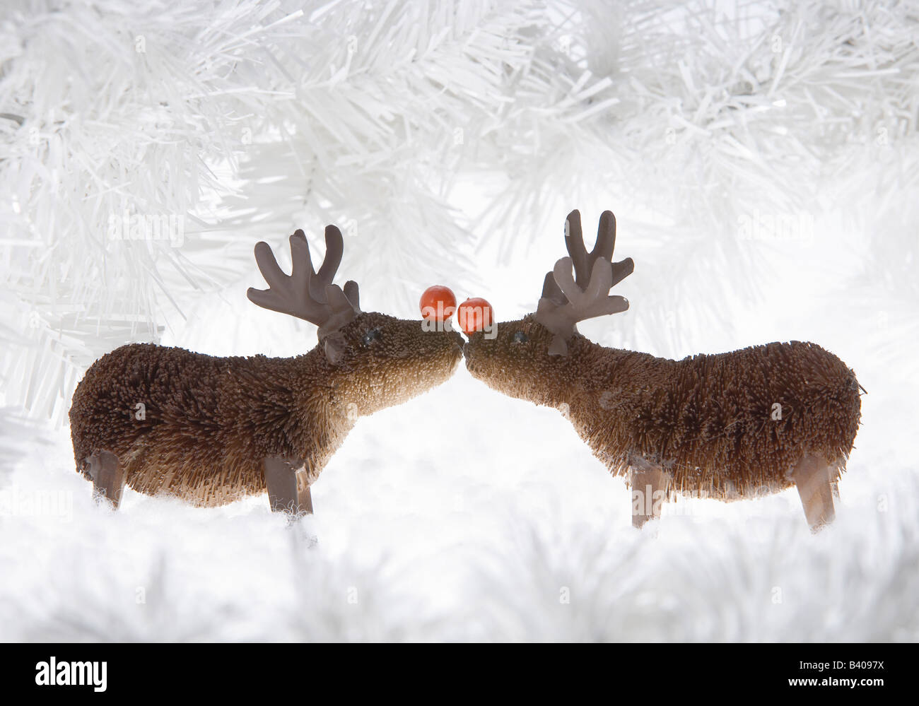 Two reindeer figurines Stock Photo - Alamy