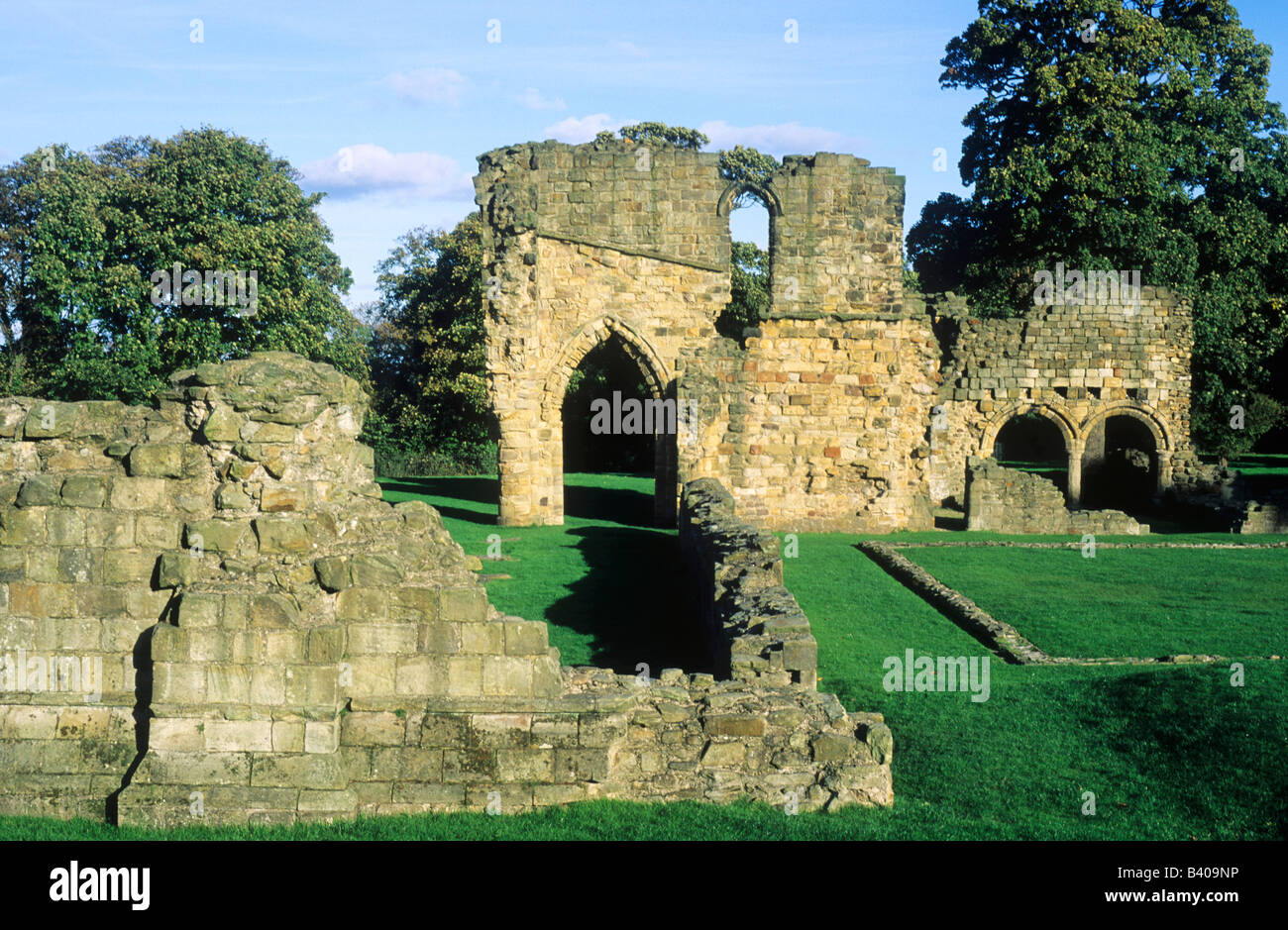 Basingwerk Abbey Clwyd Wales Welsh Medieval monastic religious house ...