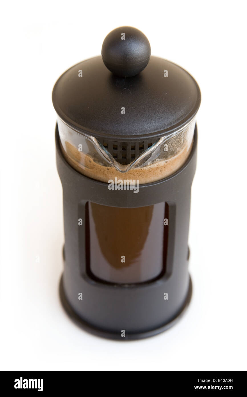 Coffee jug or French press isolated on a white studio background Stock ...