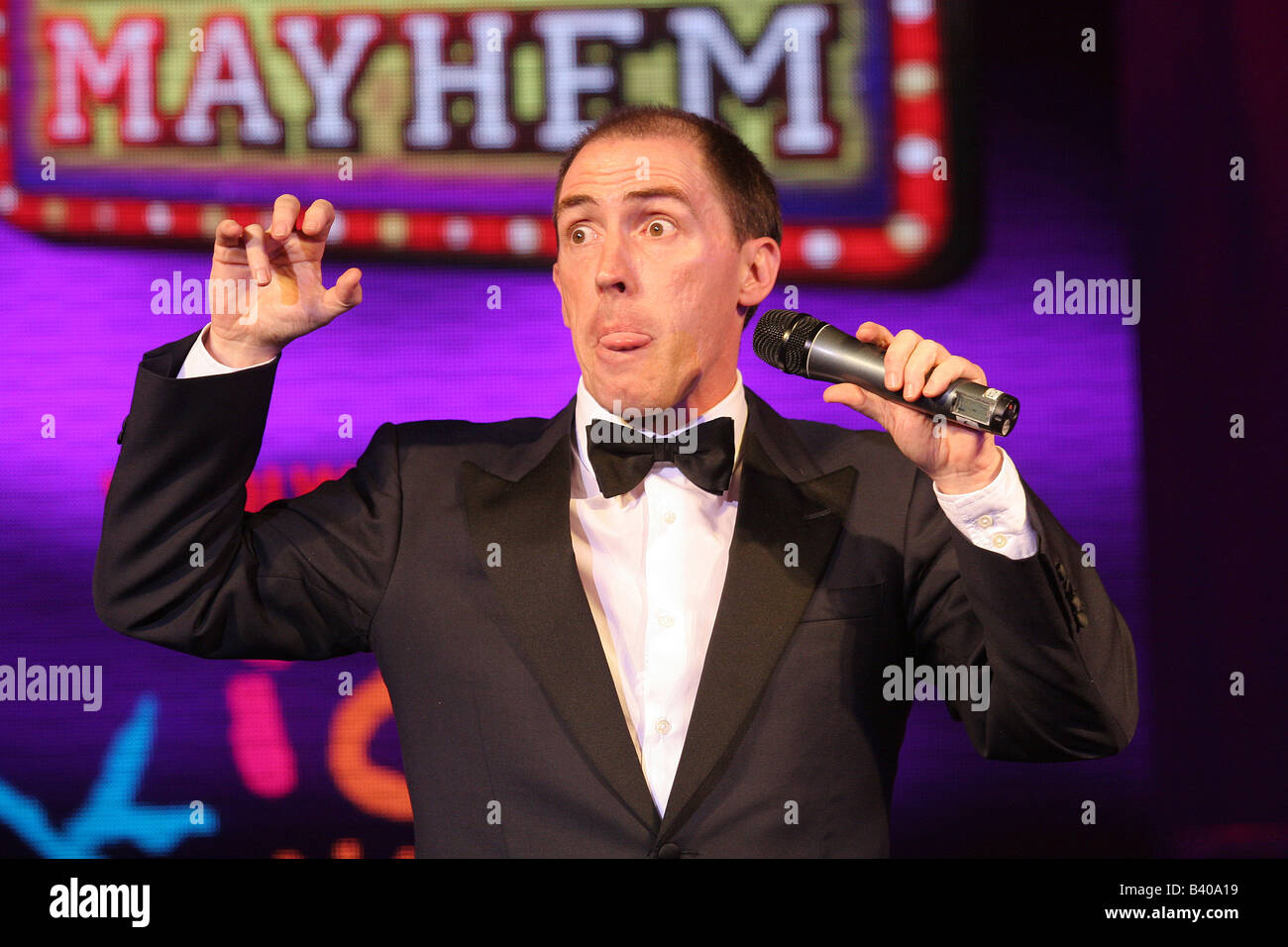 Comedian Rob Brydon performing at the Grovesnor House Hotel, central ...