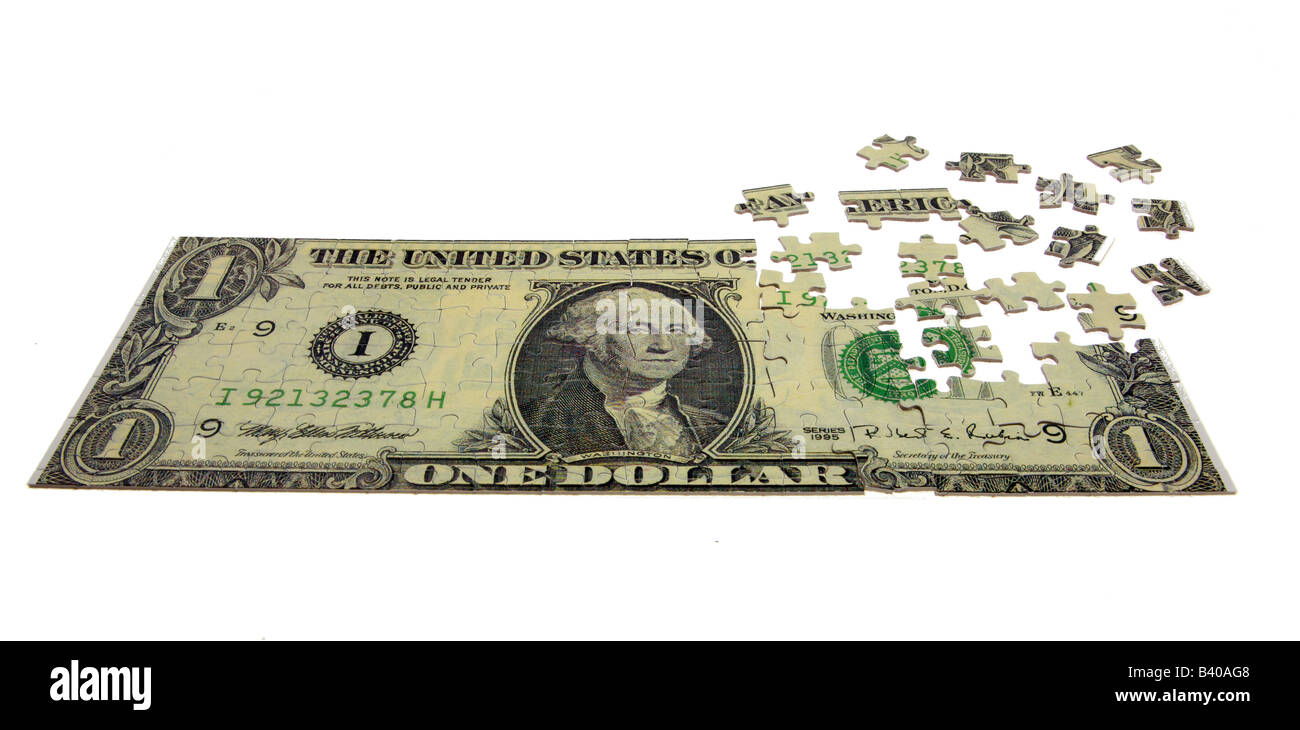 U.S. dollars as puzzle Stock Photo - Alamy