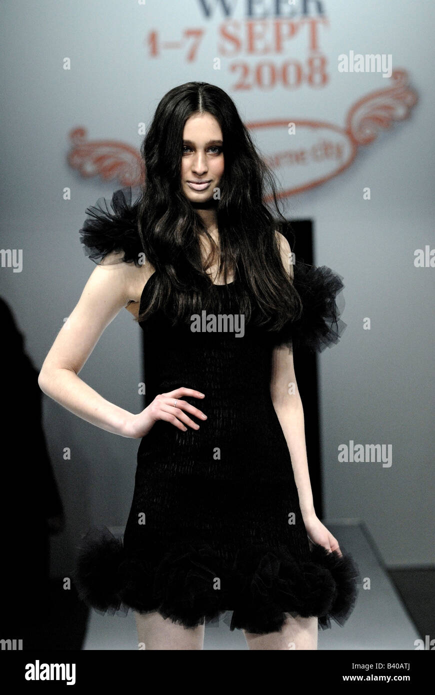 Female model at a fashion show Stock Photo - Alamy