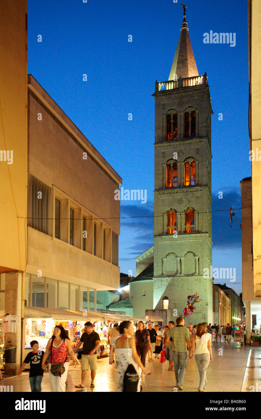 Bell tower of the zadar cathedral of st anastasia hi-res stock ...