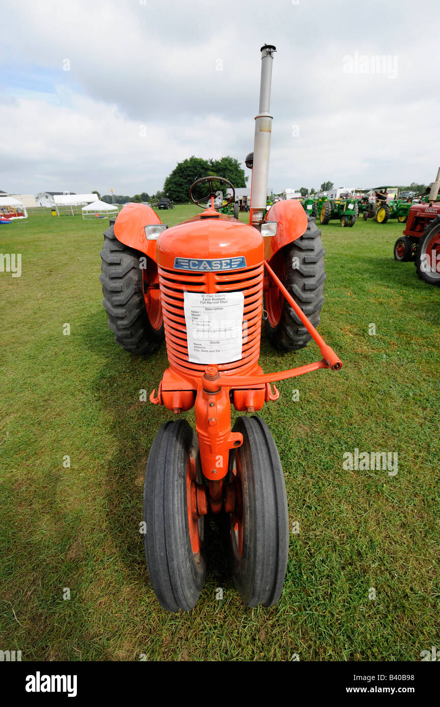 Old farm tractors on display at historic farm demonstration Michigan ...