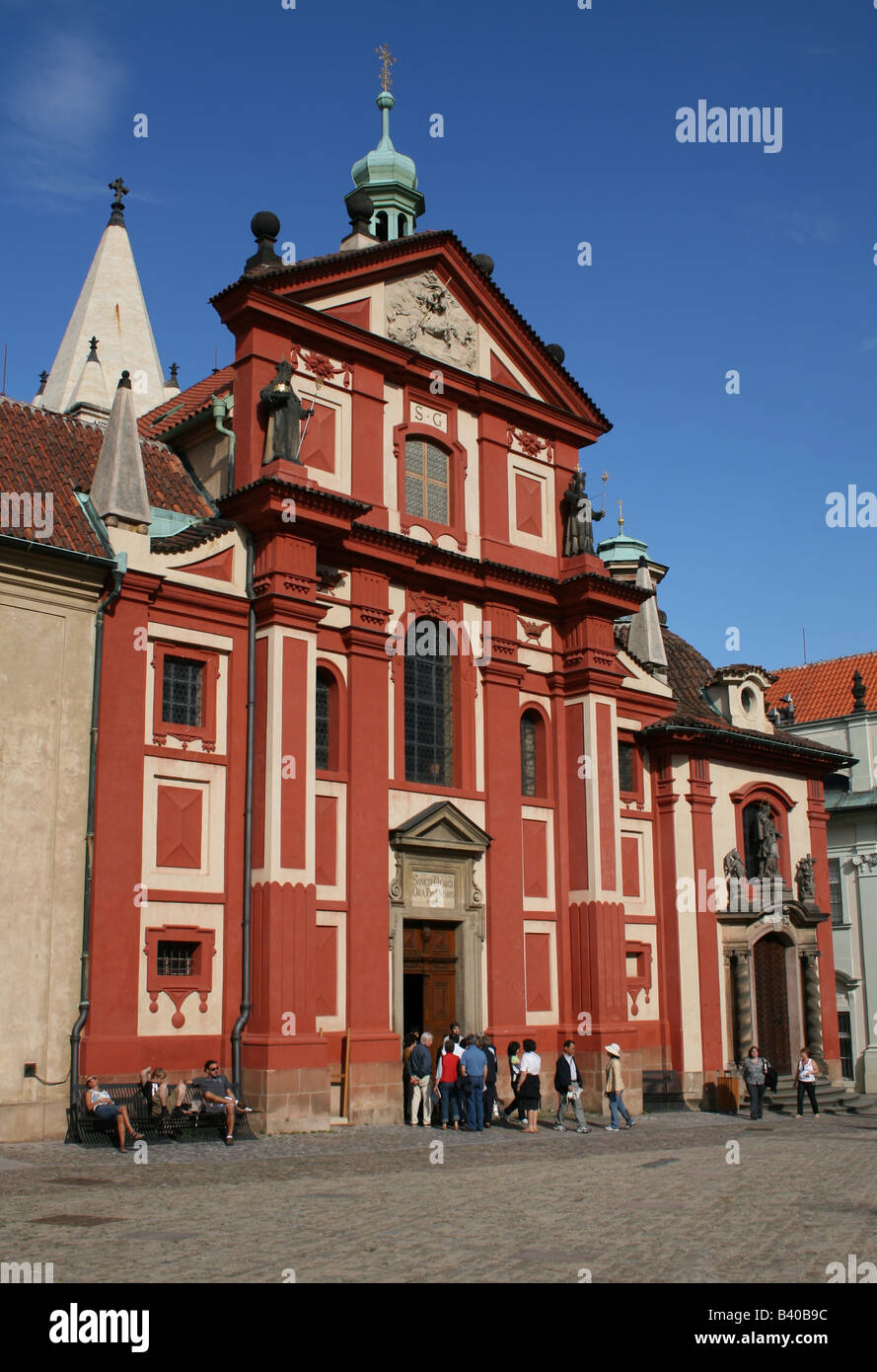 exterior of St George's Basilica within Prague Castle Czech Republic June 2008 Stock Photo - Alamy