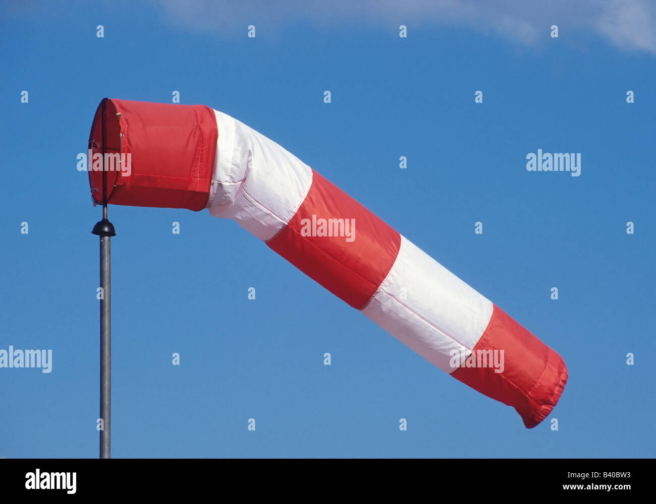 Red and white windsock Stock Photo - Alamy