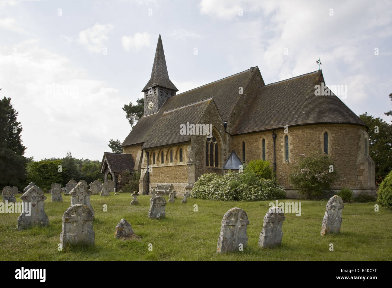 Church of St Peter Hascombe Stock Photo - Alamy