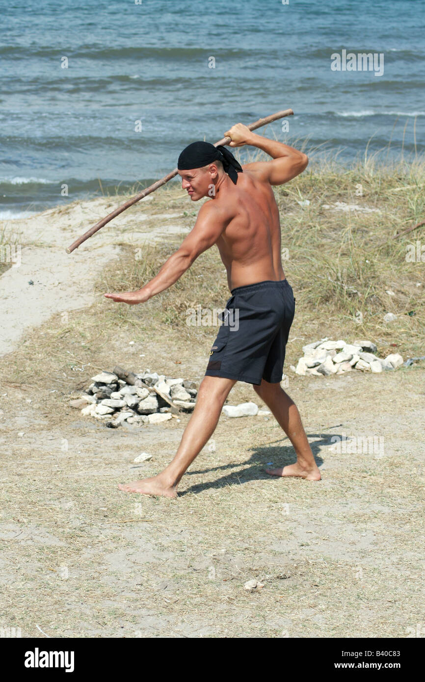 Man in karate stance hi-res stock photography and images - Alamy