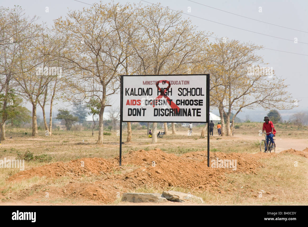 Roadside Aids warning sign Zambia Africa Stock Photo - Alamy