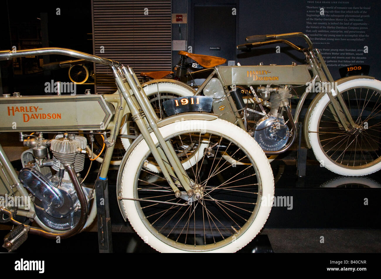 Early Harley-Davidson Motorcycles Stock Photo - Alamy