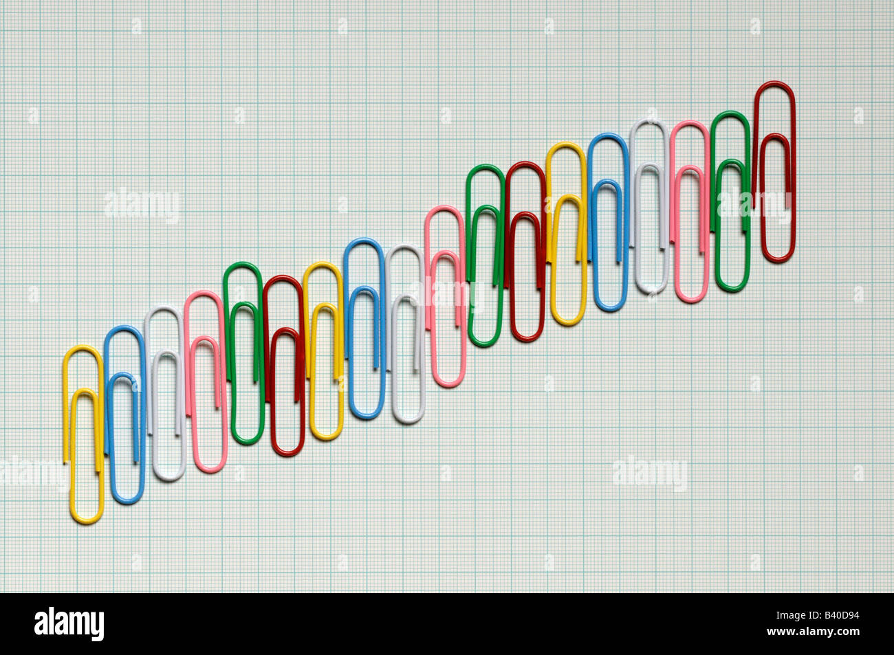 Paper clip graph Stock Photo - Alamy