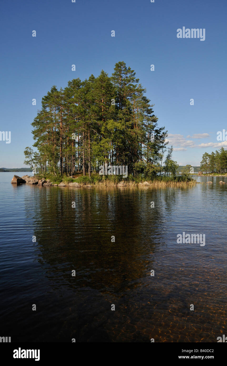 Small island in a Swedish lake in the district Värmland Stock Photo - Alamy