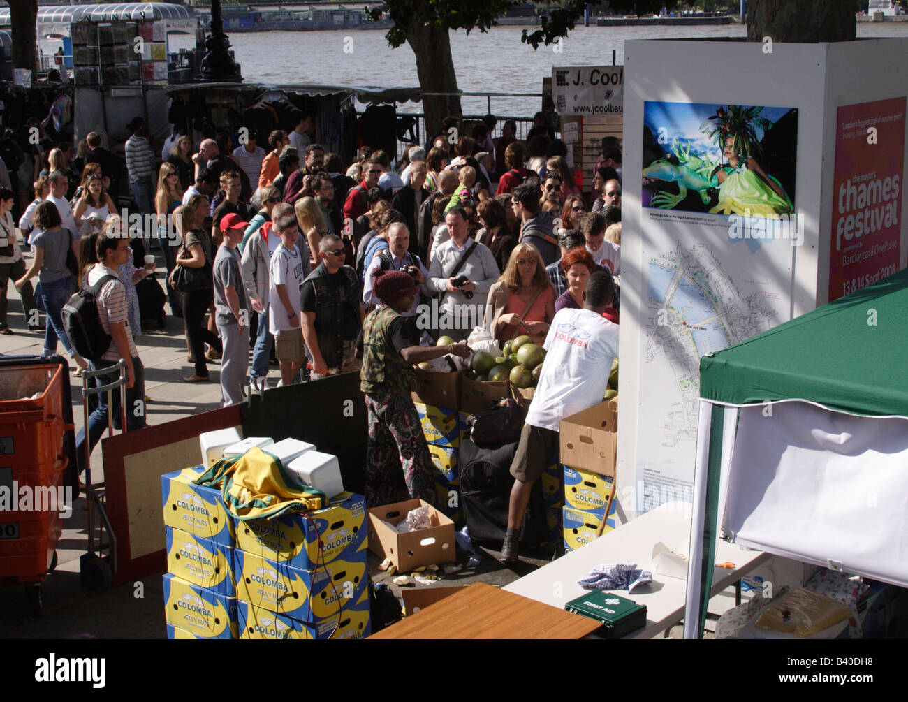 Coconut Water Stall at The Mayor's Thames Festival 2008 Stock Photo - Alamy
