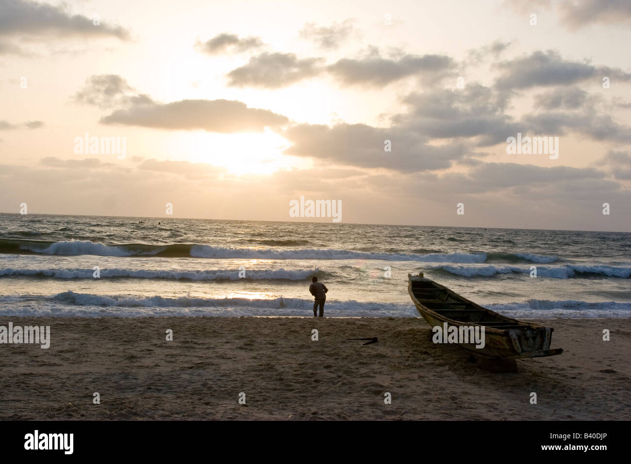 Beach at St Louis (Saint-Louis) Ndar , Senegal Stock Photo - Alamy