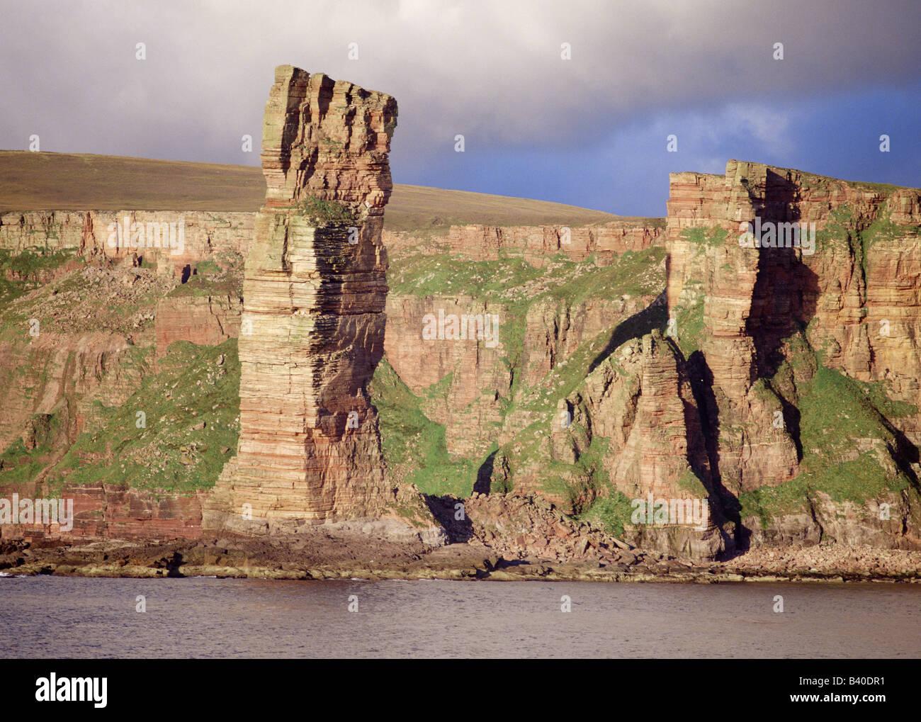 dh Old Man of Hoy HOY ORKNEY Red sandstone sea stack cliffs Stock Photo ...