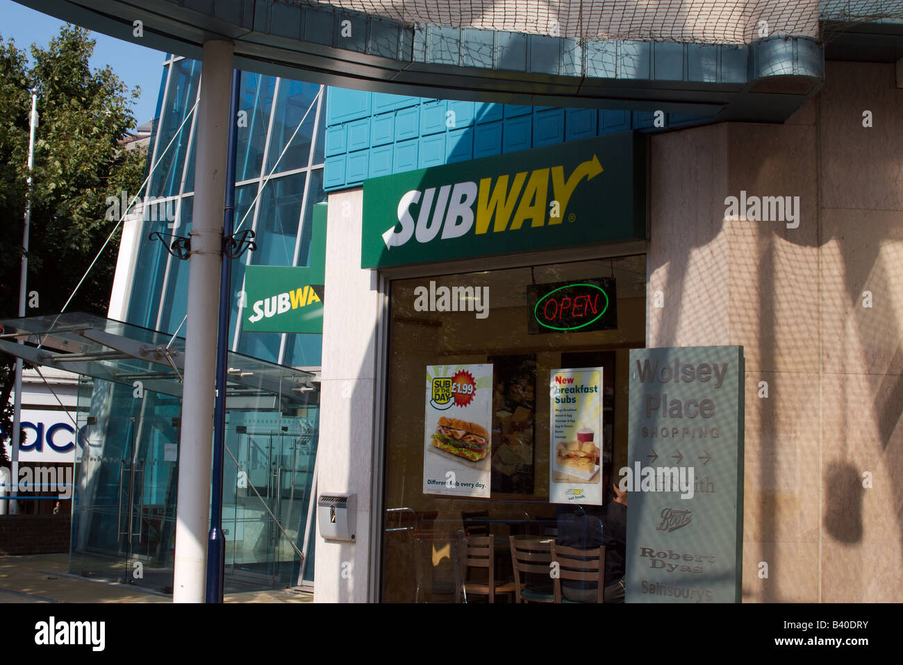 UK England Surrey Woking Subway sandwich shop Stock Photo - Alamy