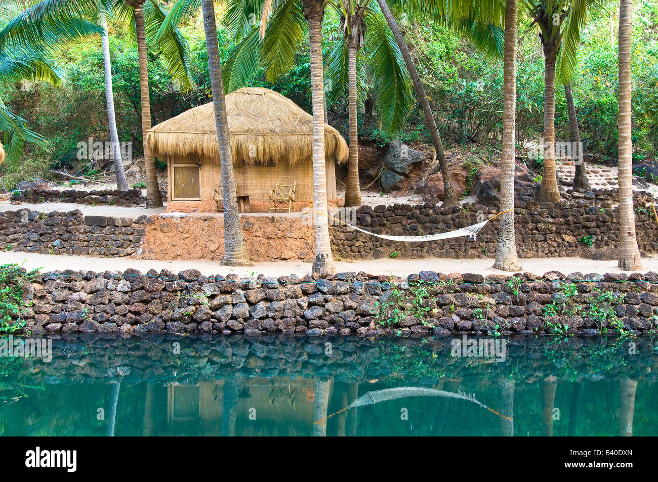 Cottages at Cola Beach in Canacona South Goa India Stock Photo - Alamy