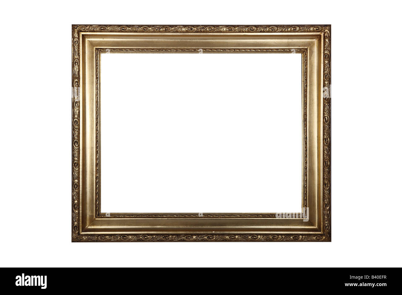 gold frame cutout - horizontal Stock Photo - Alamy