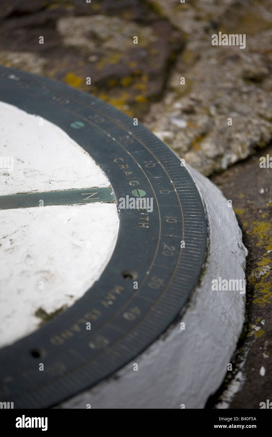 Old port compass, North berwick, Scotland Stock Photo - Alamy