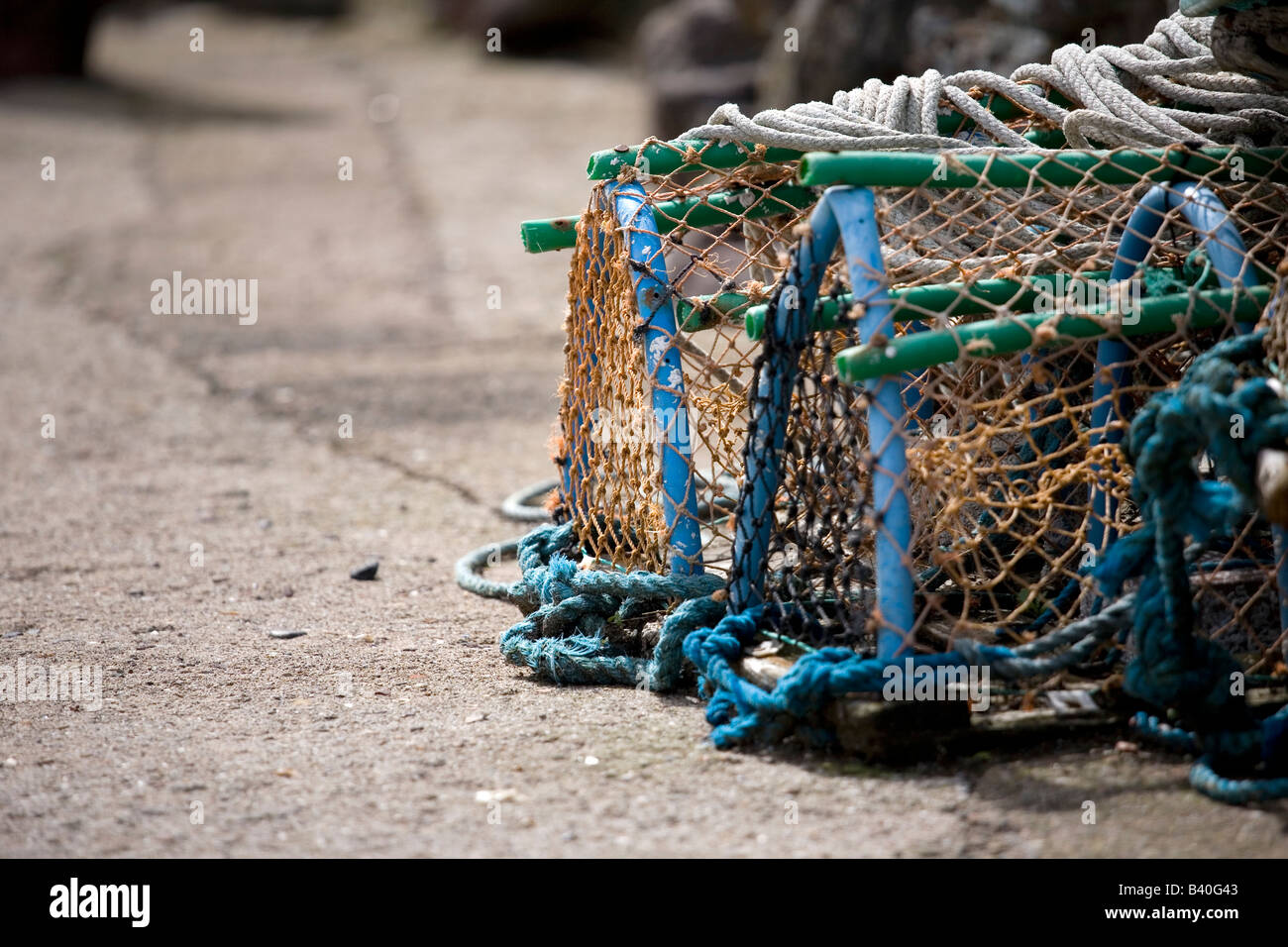Old crab lobster pot hi-res stock photography and images - Alamy