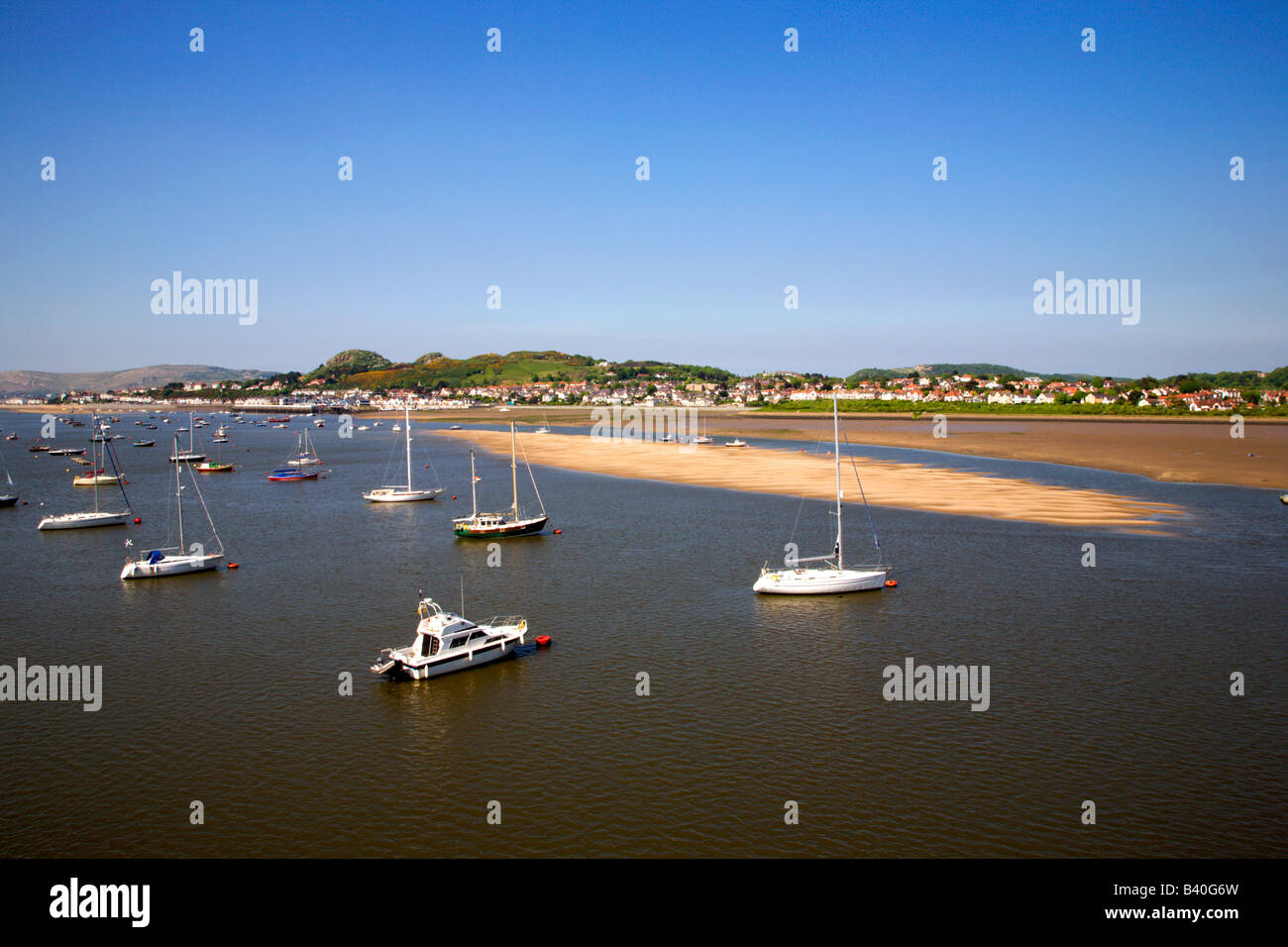 Conway Estuary at Conway Wales Stock Photo - Alamy