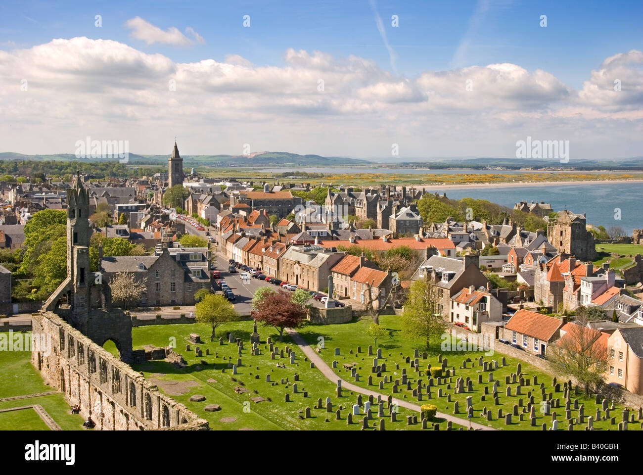 View of St Andrews from the top of St Rules Church tower, St Andrews ...