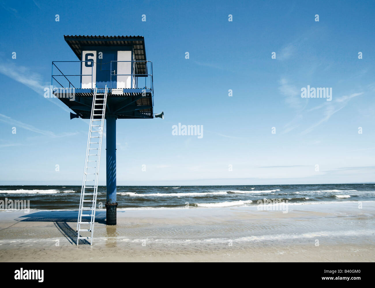 Watchtower at beach Stock Photo - Alamy