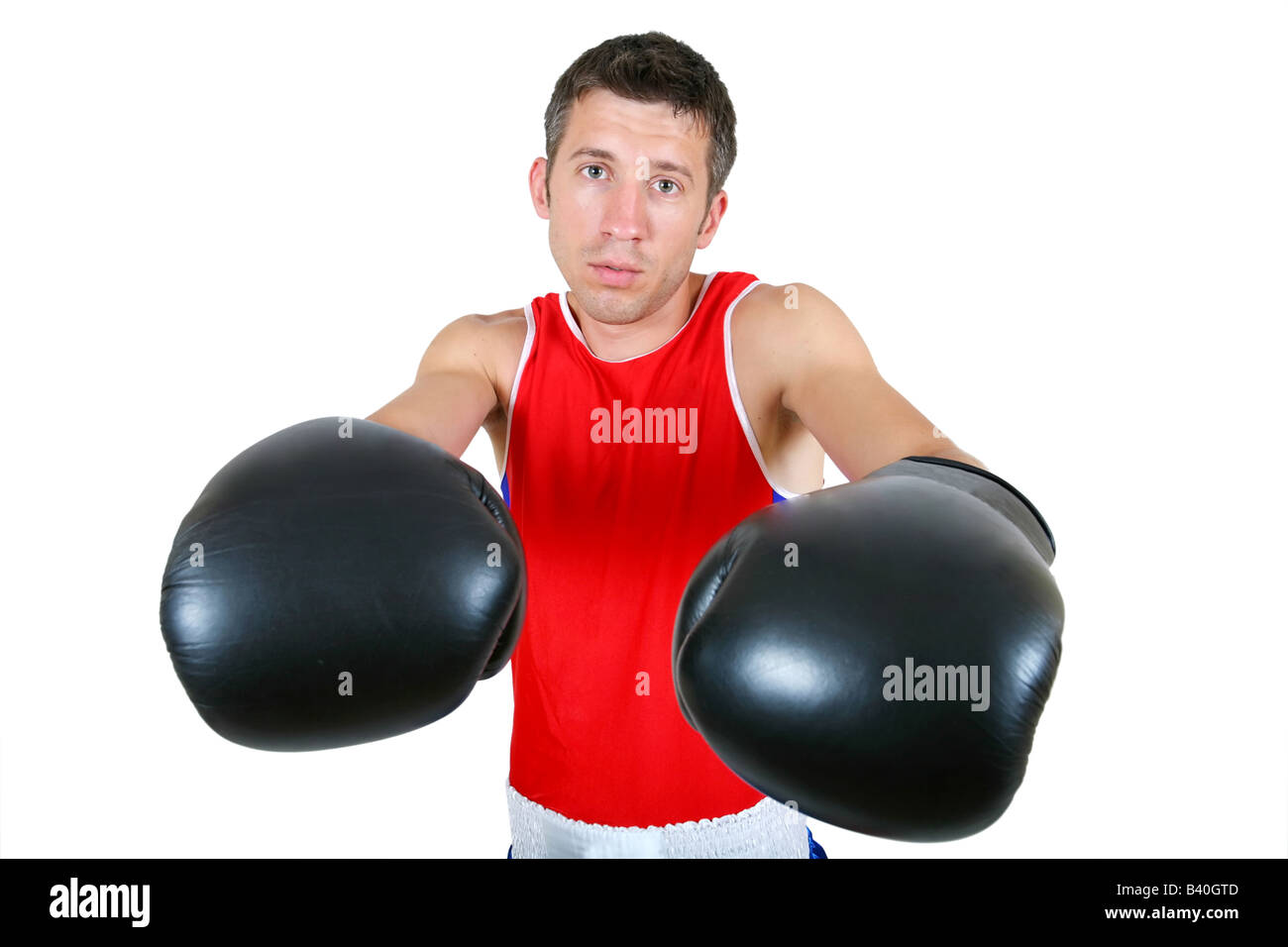 boxer in fight stance Stock Photo - Alamy