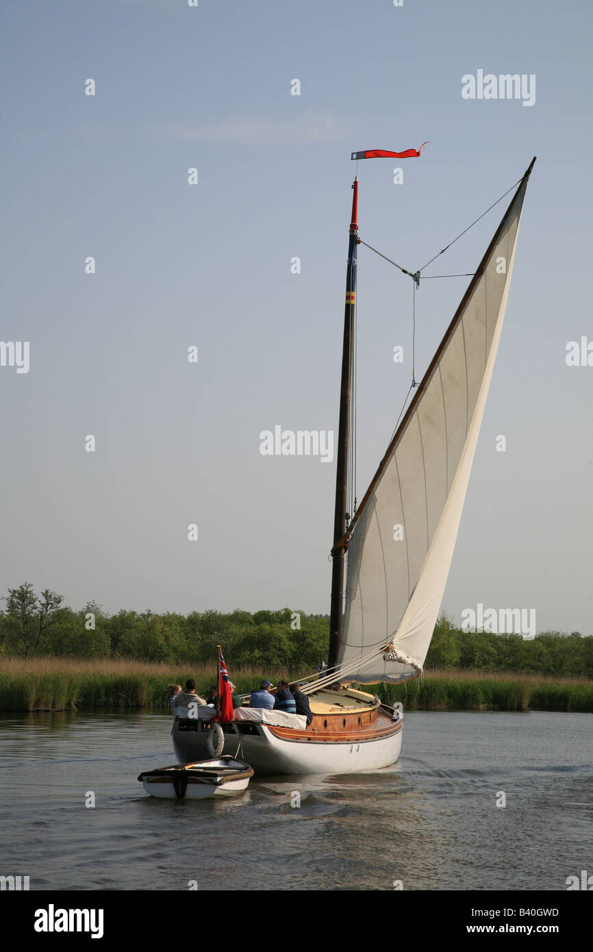 Wherry on the Norfolk Broads Stock Photo - Alamy