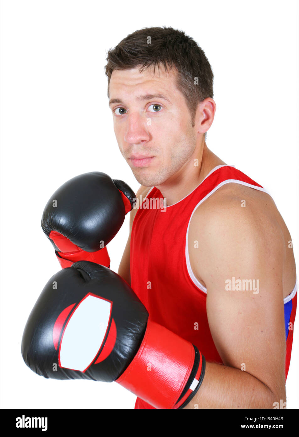 boxer in fight stance Stock Photo - Alamy