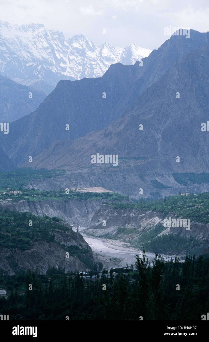 View of the Hunza valley from Duiker village near Karimabad, Hunza ...