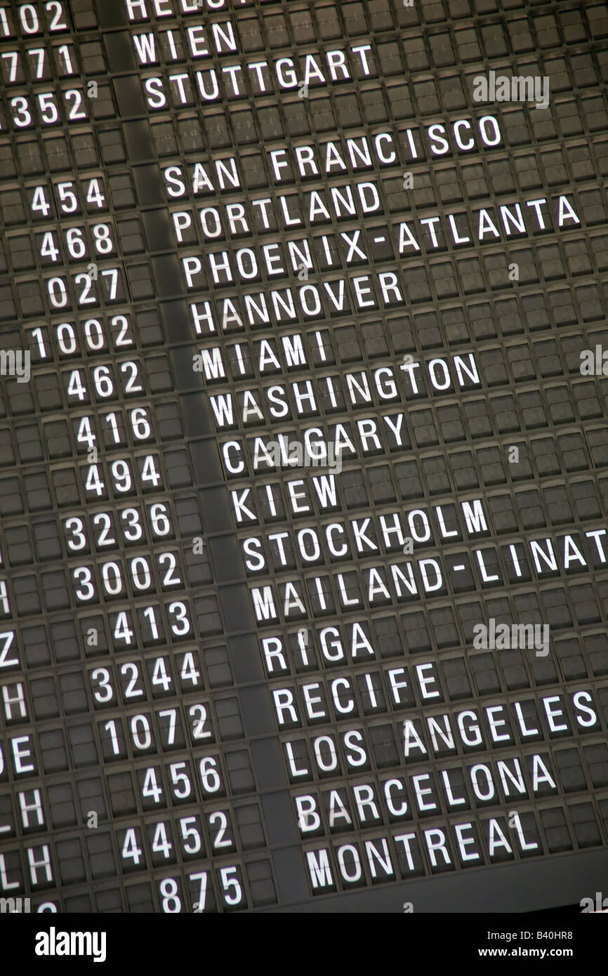 flight plan;flight schedule Stock Photo - Alamy