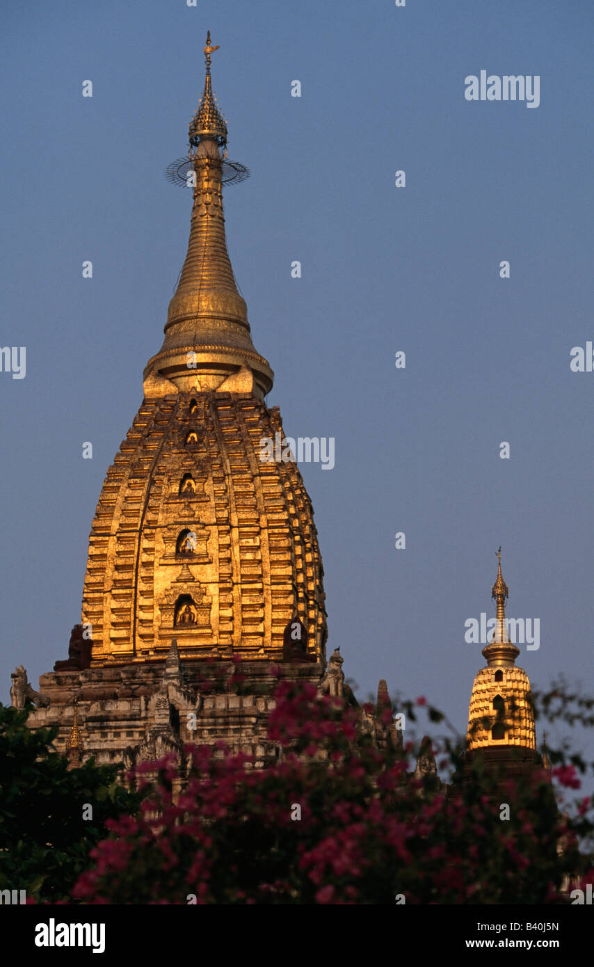 The stupa of Ananda temple at sunset in Bagan, Myanmar Stock Photo - Alamy